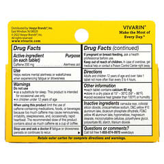 Vivarin, Caffeine Alertness Aid, 200 mg, 40 Tablets