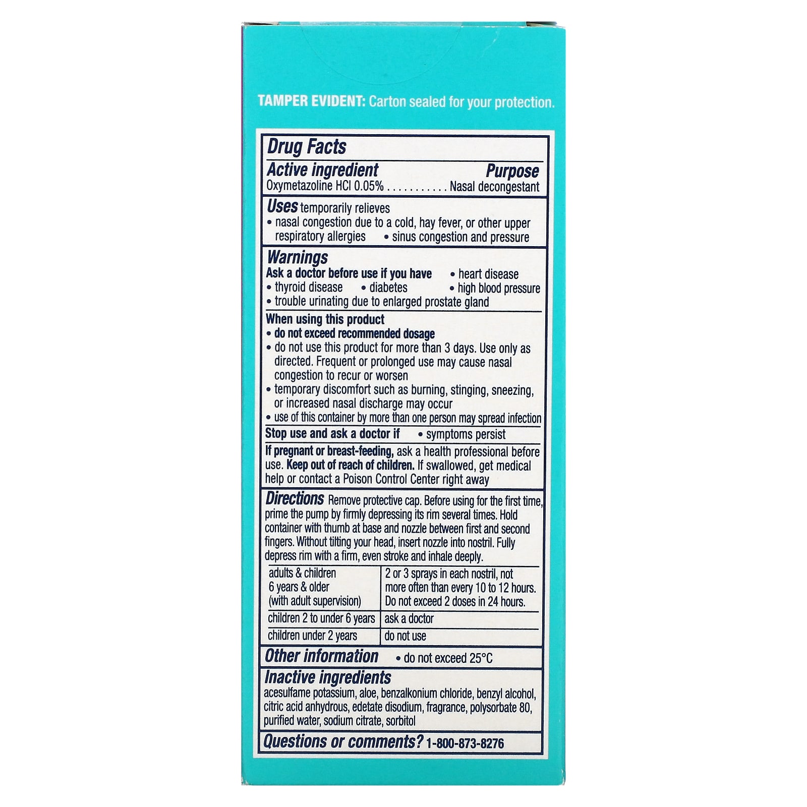 Vicks, Sinex Severe, Moisturizing Ultra Fine Mist, 0.5 fl oz (15 ml)