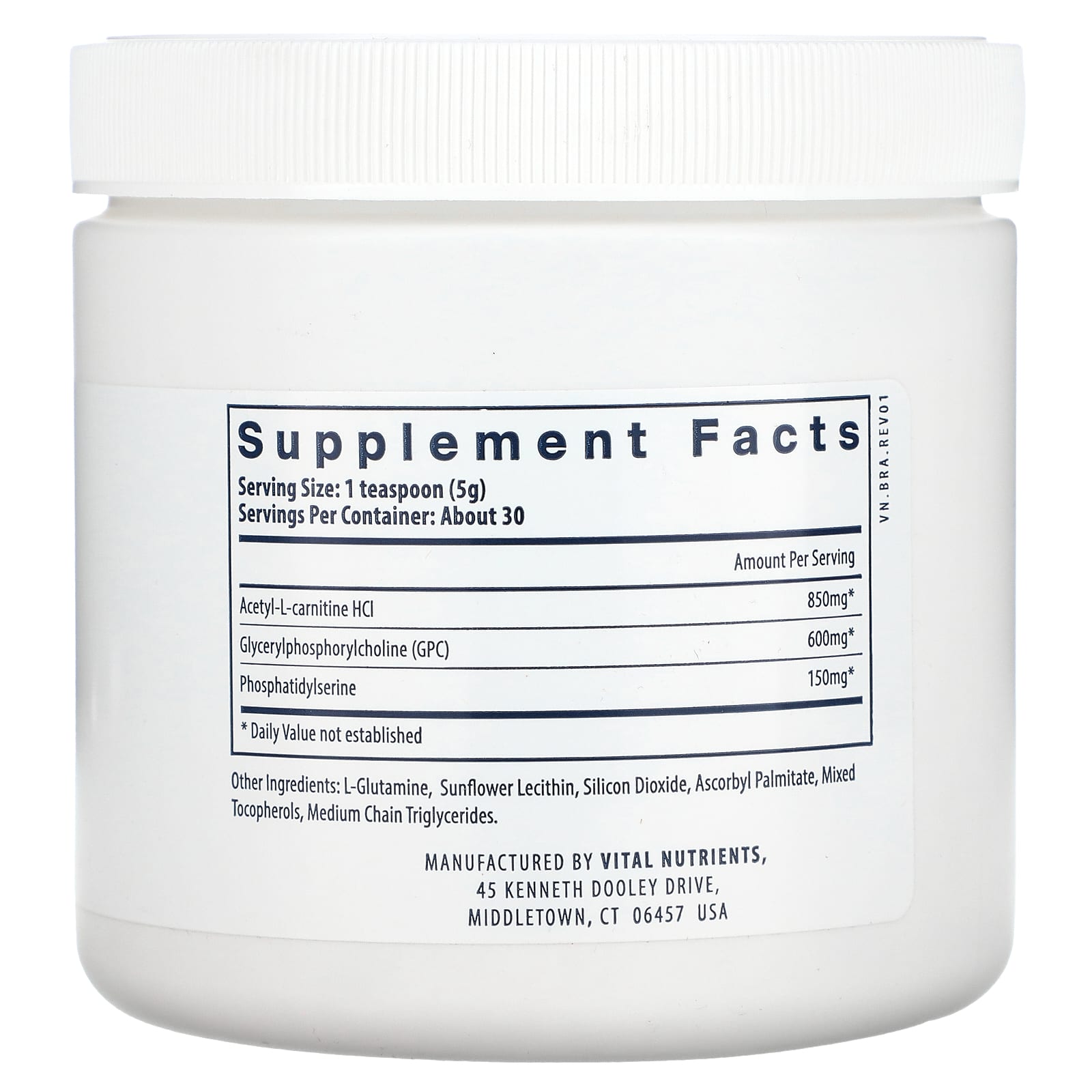 Vital Nutrients, Vital Brain Powder, 5.3 oz (150 g)