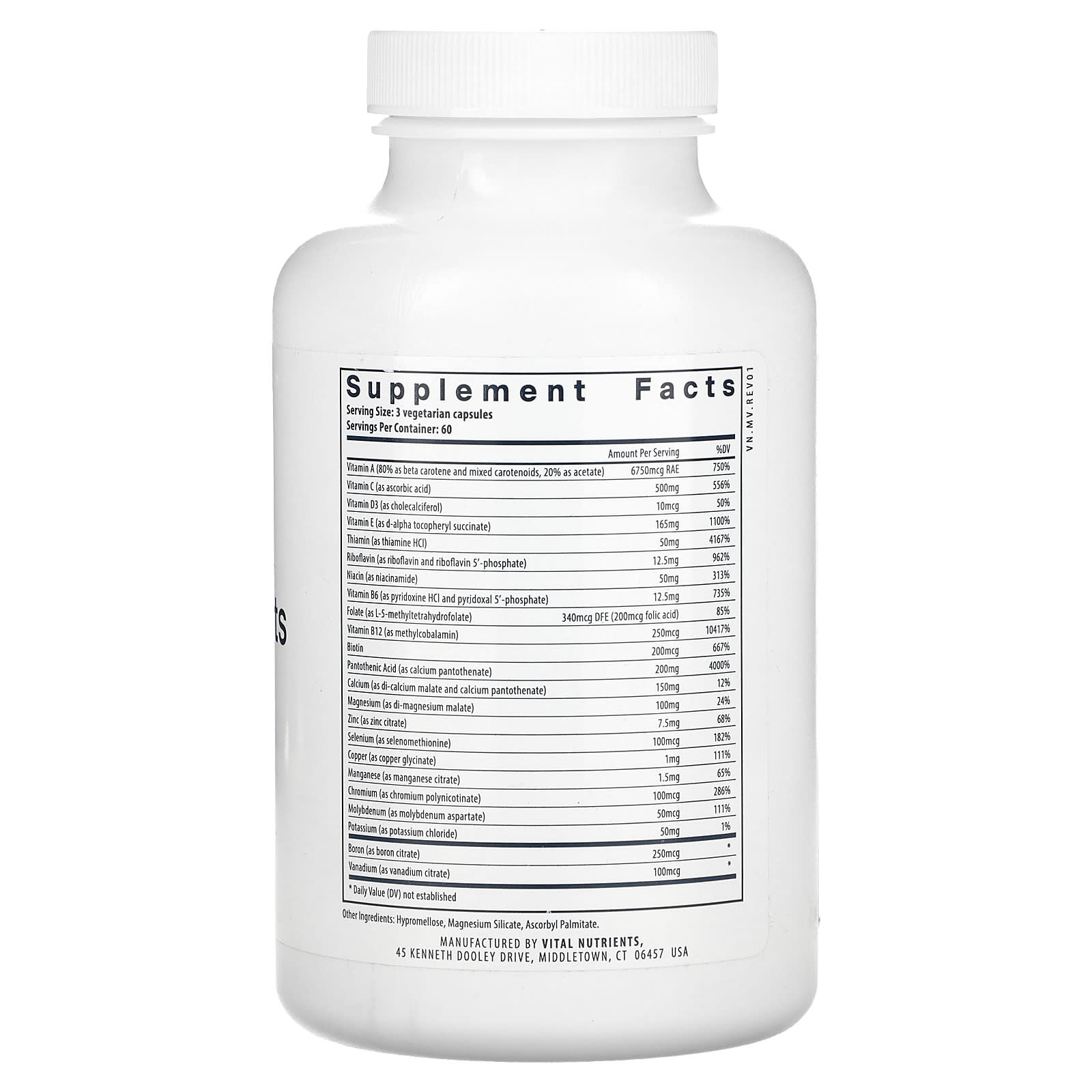 Vital Nutrients, Multi-Nutrients (Without Iron & Iodine), 180 ...