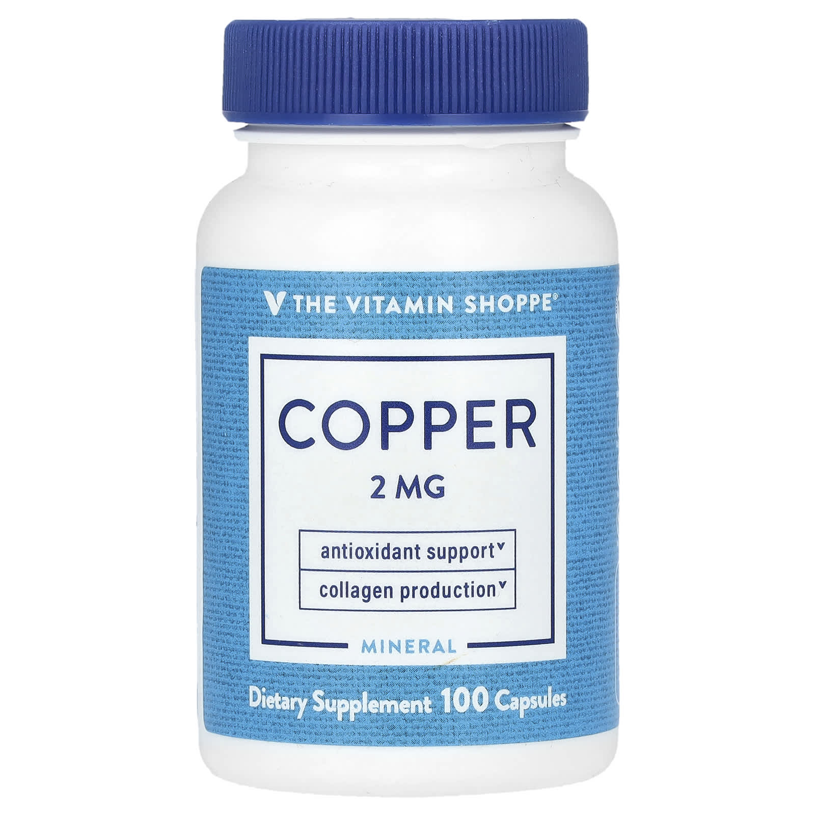 The Vitamin Shoppe, Copper, 2 mg, 100 Capsules