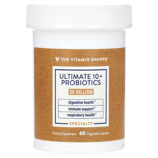 The Vitamin Shoppe, Ultimate 10+ Probiotics, 20 Billion CFU, 60 ...