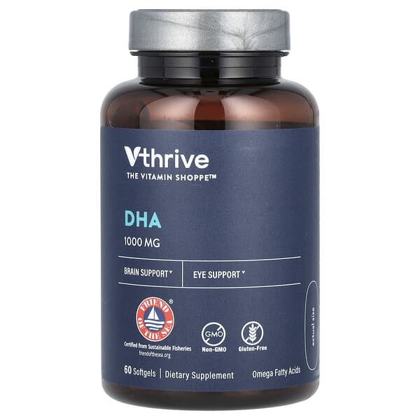 Vthrive, DHA, 1,000mg, 소프트젤 60정
