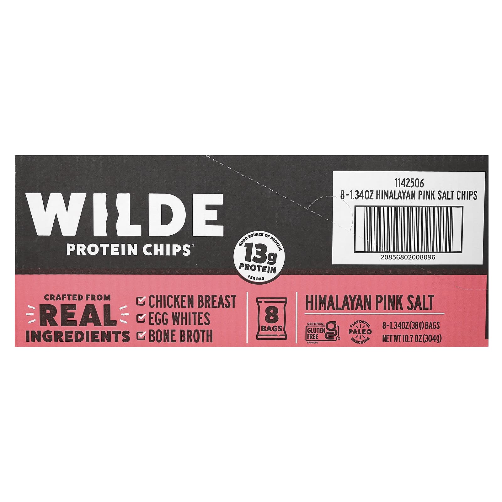 Wilde Brands, Protein Chips, Himalayan Pink Salt, 8 Bags, 1.34 oz (38 g ...