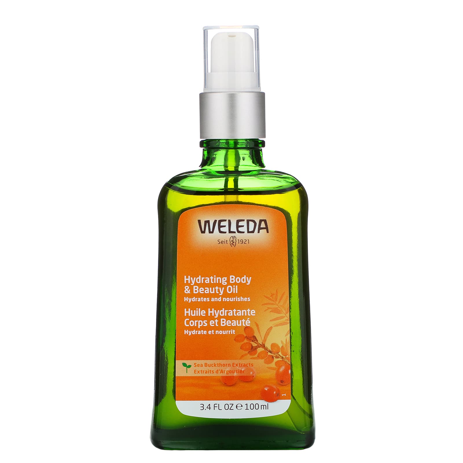 Weleda, Hydrating Body & Beauty Oil, Sea Buckthorn Extracts, 3.4 fl oz ...