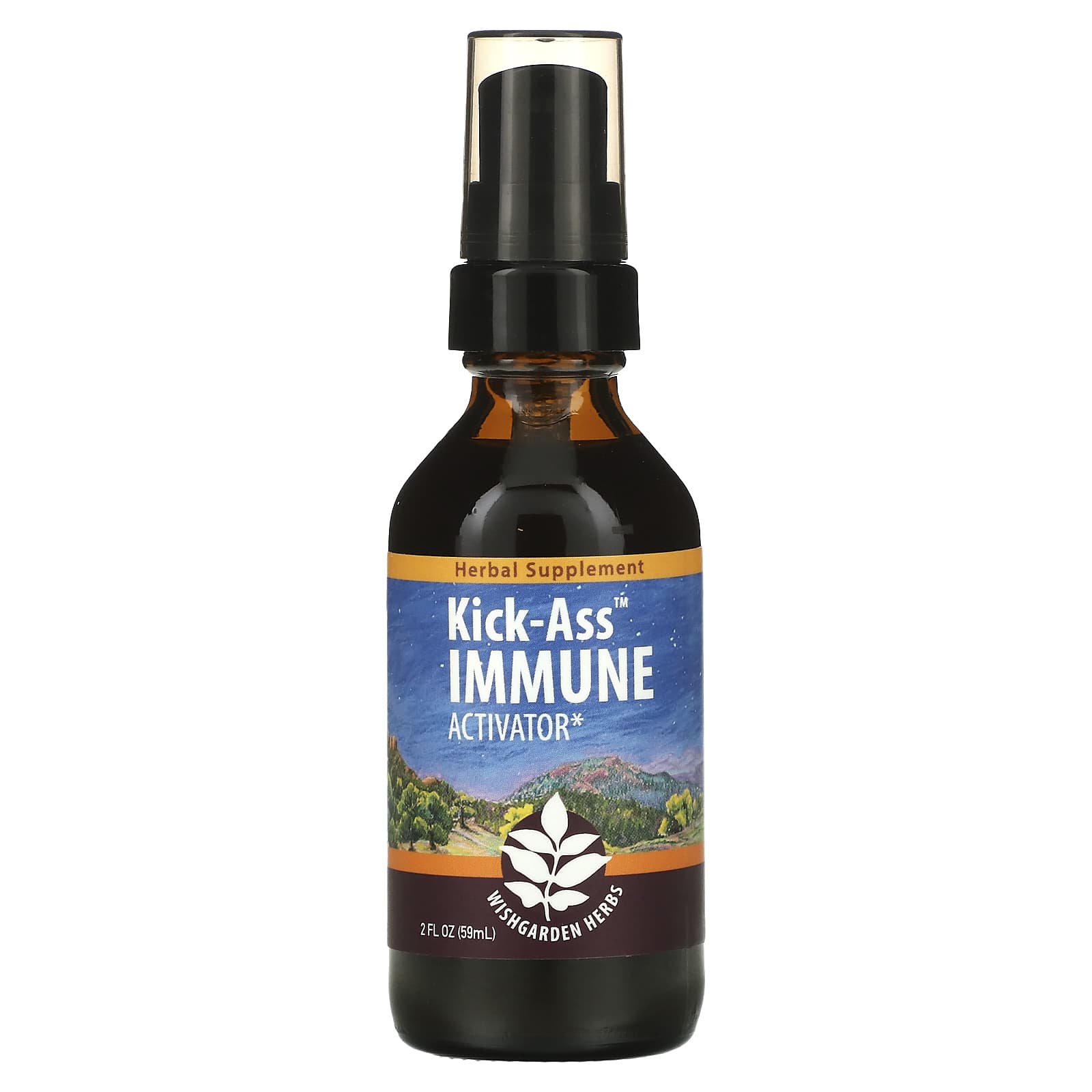 WishGarden Herbs, Kick-Ass Immune, Activator, 2 fl oz (59 ml)