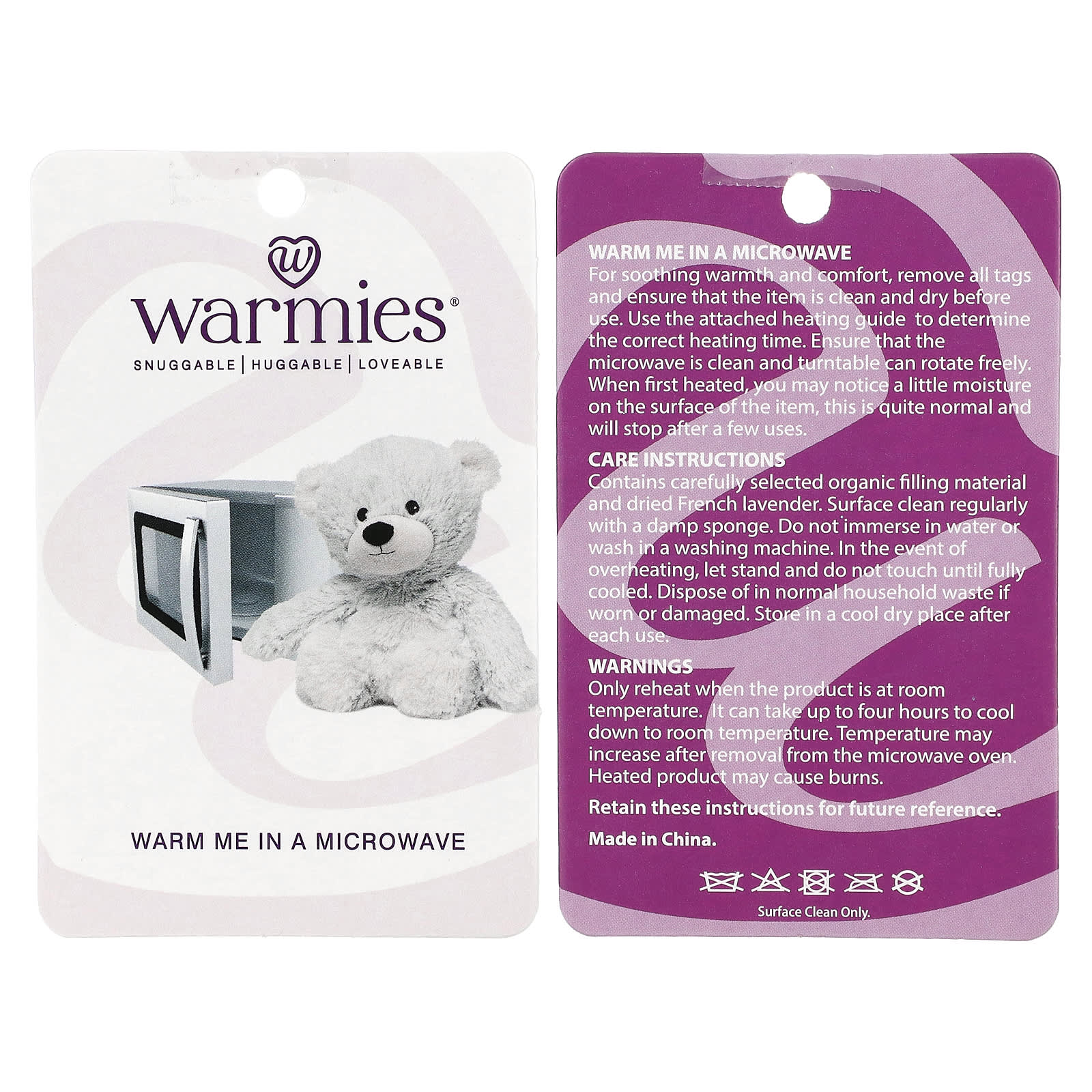 Warmies, Bear, Heatable, Weighted Soft Plush, 1 Plush