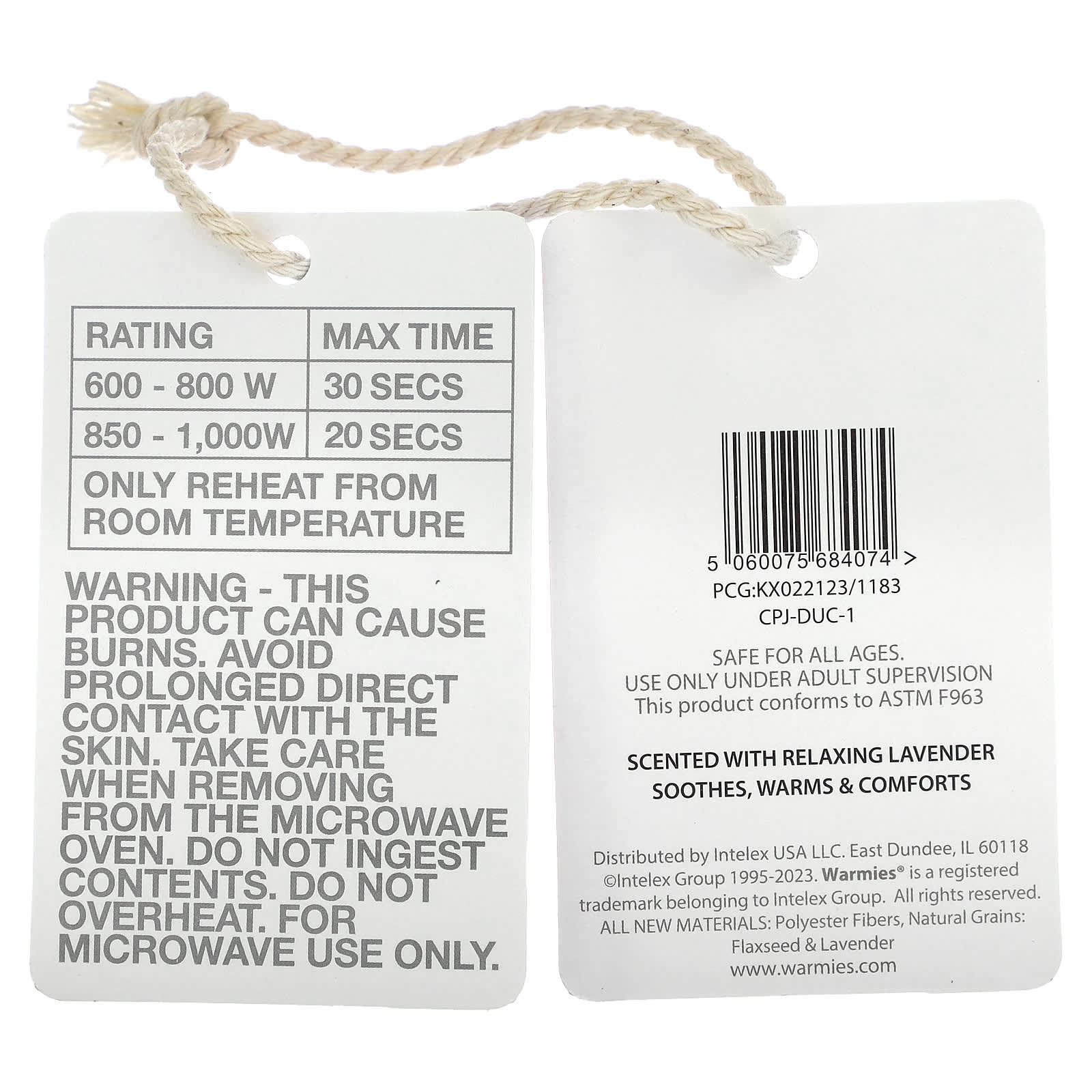 Warmies, Duck, Heatable, Weighted Soft Plush, 1 Plush