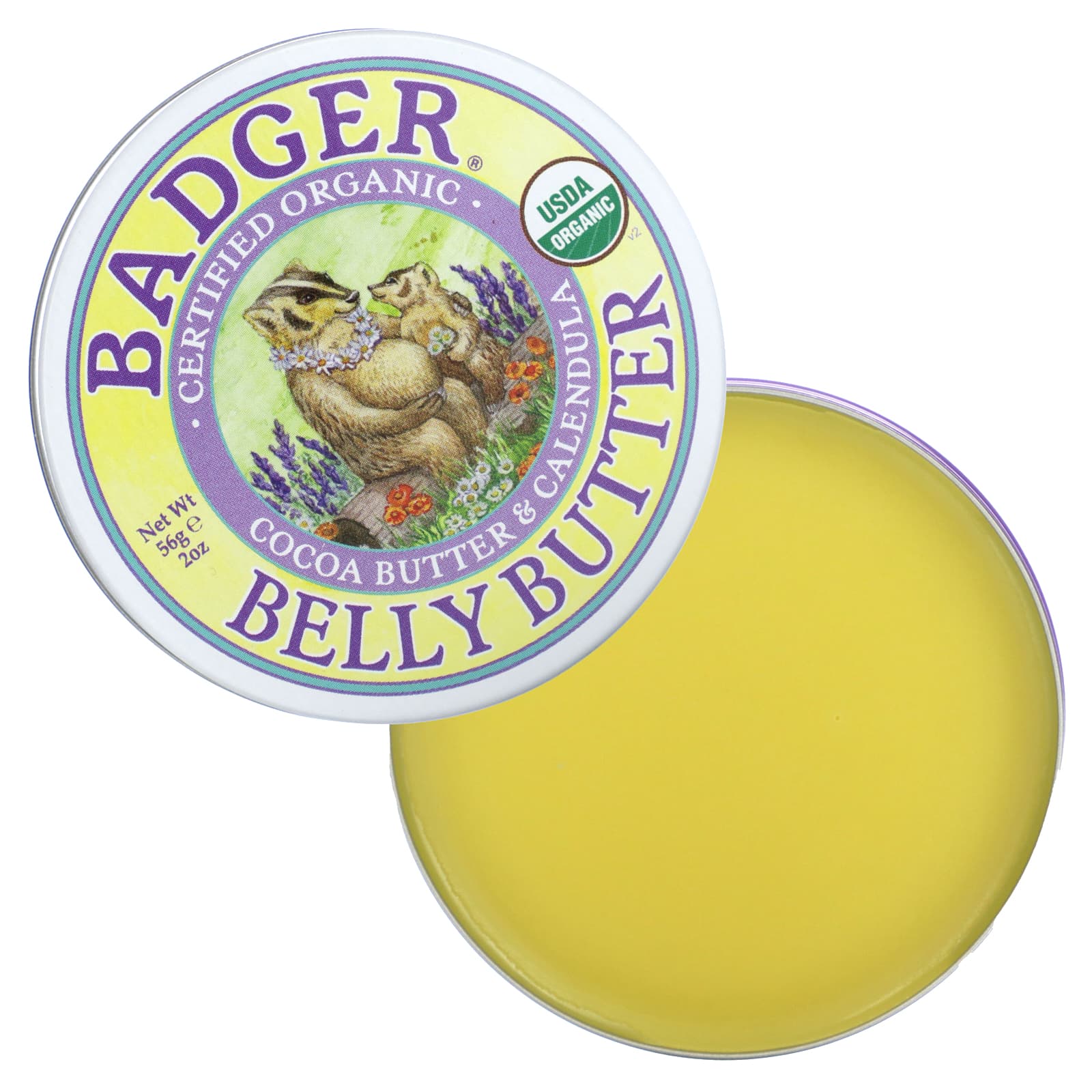 Badger, Organic Belly Butter, Cocoa Butter & Calendula, 2 oz (56 g)