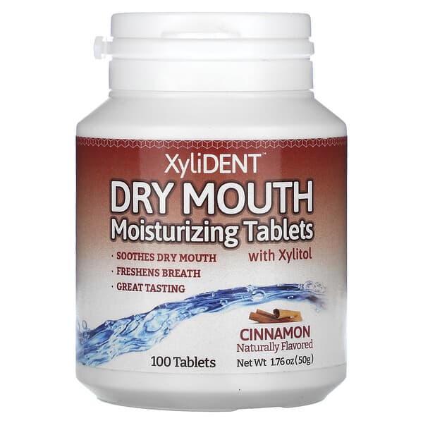 XyliDENT, Dry Mouth Moisturizing Tablets with Xylitol , Cinnamon, 100 ...