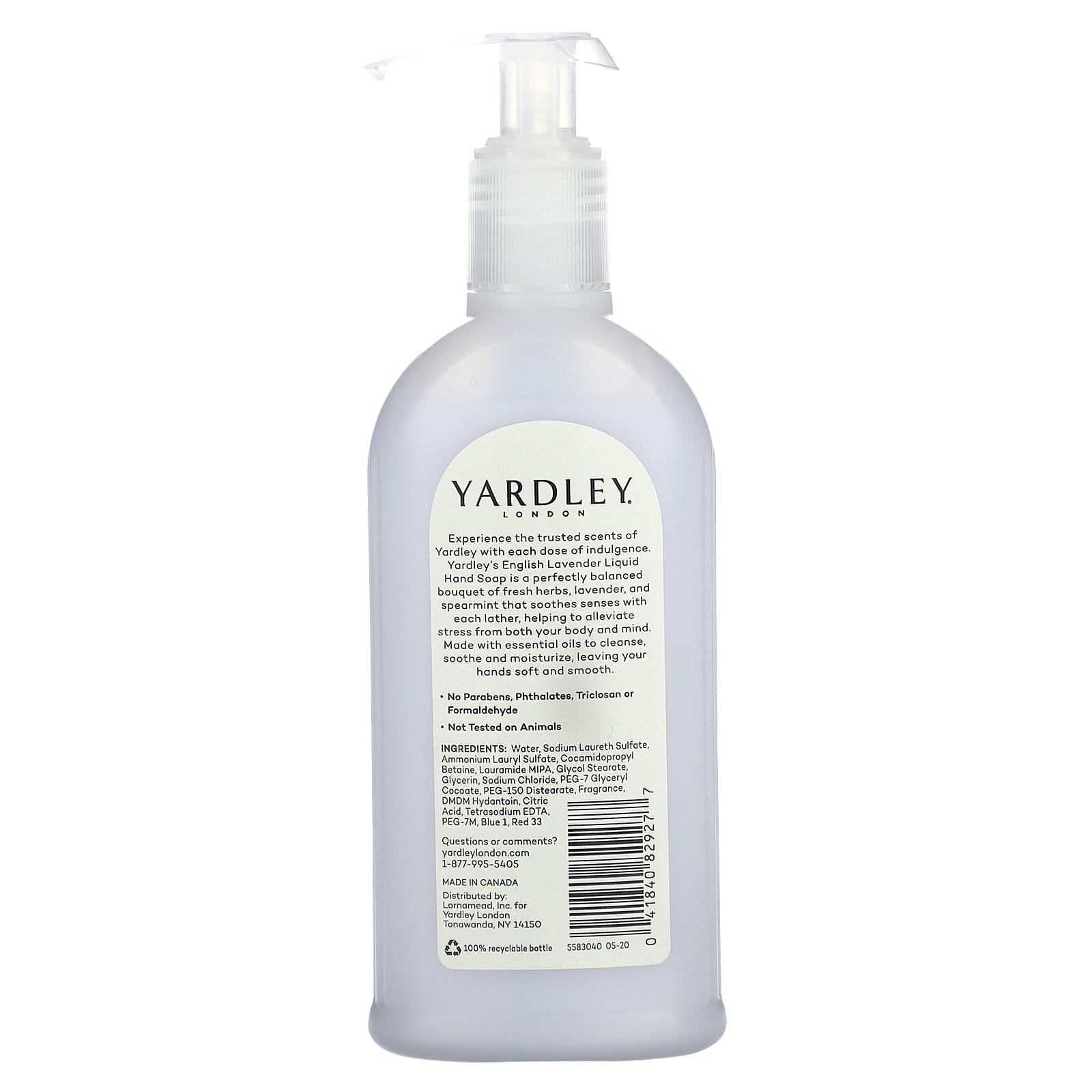 Yardley London, Luxurious Hand Soap, English Lavender, 8.4 fl oz (248 ml)
