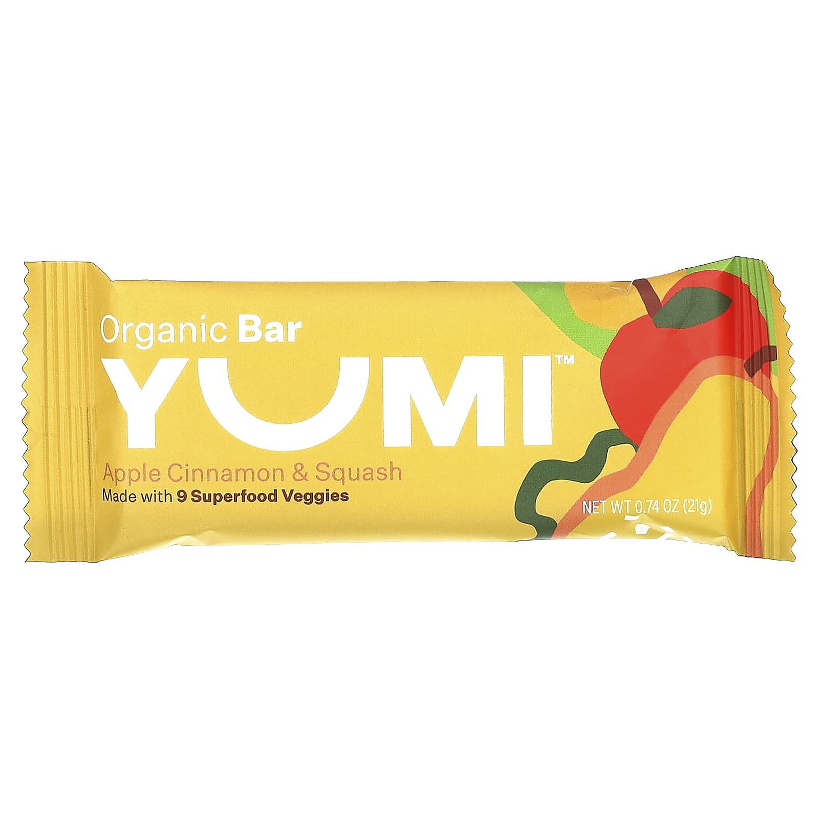 Yumi, Organic Bar, Toddler, Apple Cinnamon & Squash, 5 Bars, 0.74 oz ...