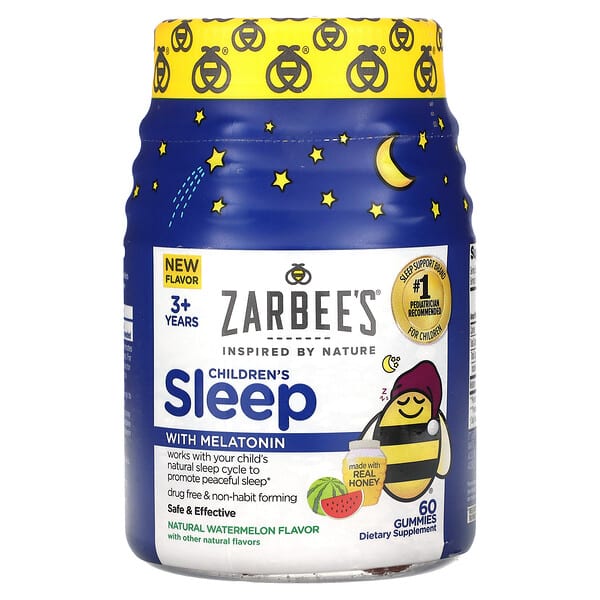 Zarbee's, Children's Sleep with Melatonin Gummies, 3+ Years, Natural ...