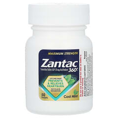 Zantac, 360°, Maximum Strength, Cool Mint, 50 Tablets